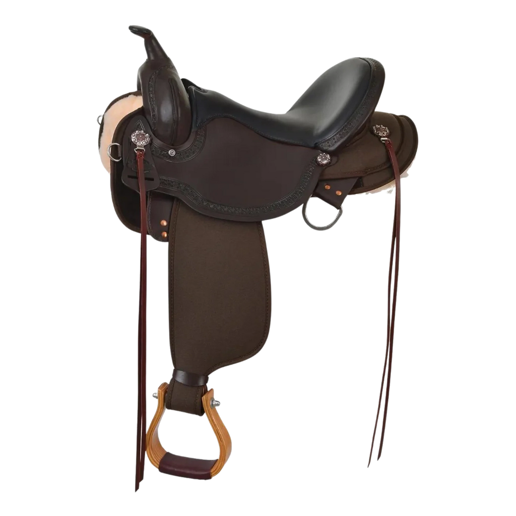 HIGH HORSE ROSEBUD CORDURA WAFFLE BORDER TRAIL SADDLE - 15 " WIDE TREE ...