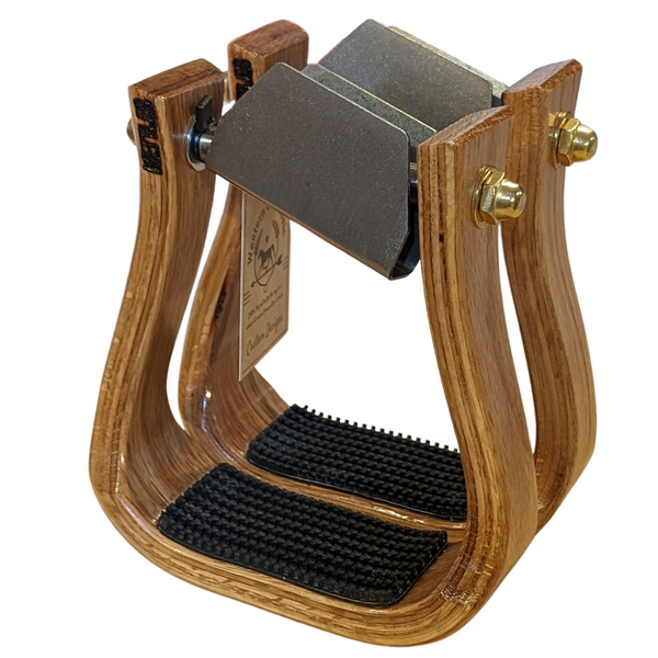 NETTLES BARREL RACING STIRRUP LEVER SYSTEM - BROWN VARNISH – Bridle ...
