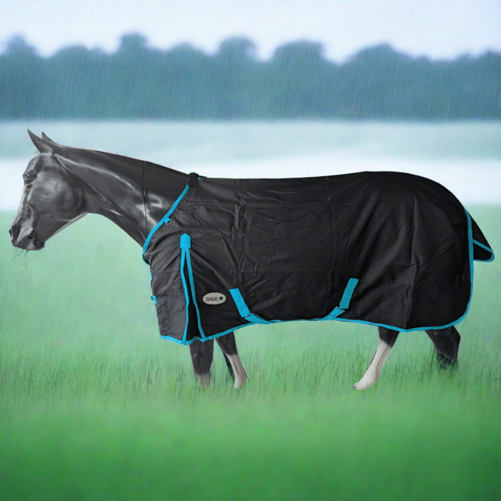 NORDIC RAIN SHEET 1200D - 0G BLACK/TEAL – Bridle Path Tack Shop