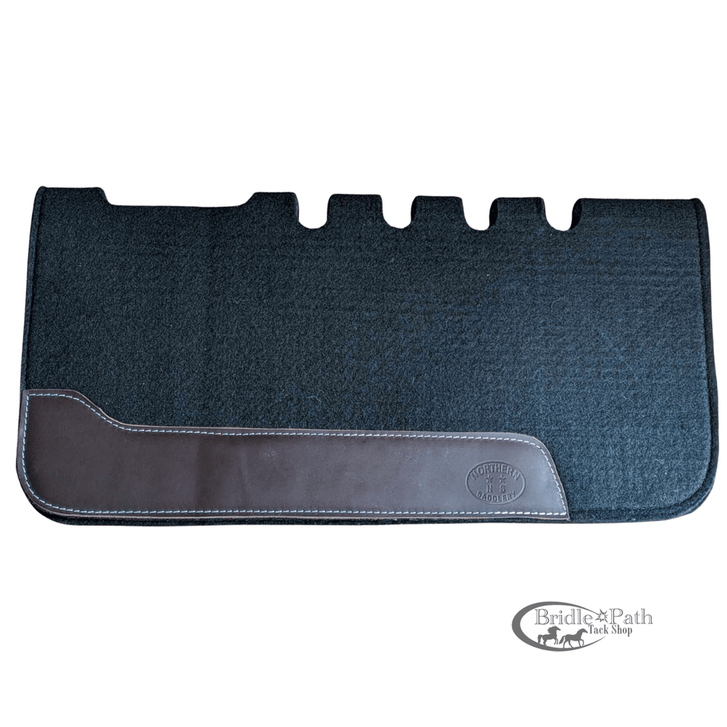 BLACK FELT SADDLE PAD WITH VENTED SPINE - 32" – Bridle Path Tack Shop