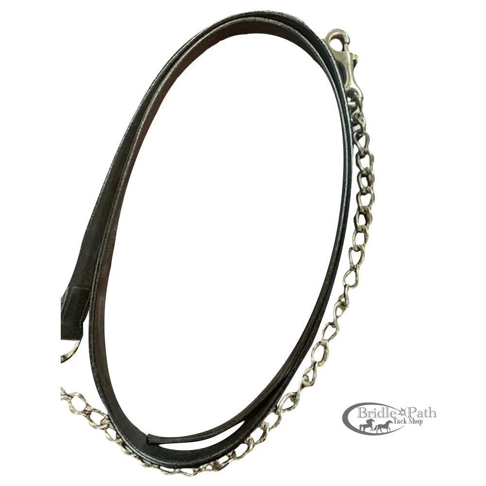 HCR PRO COLLECTION LEATHER LEAD WITH 24" SOLID BRASS CHAIN – Bridle ...