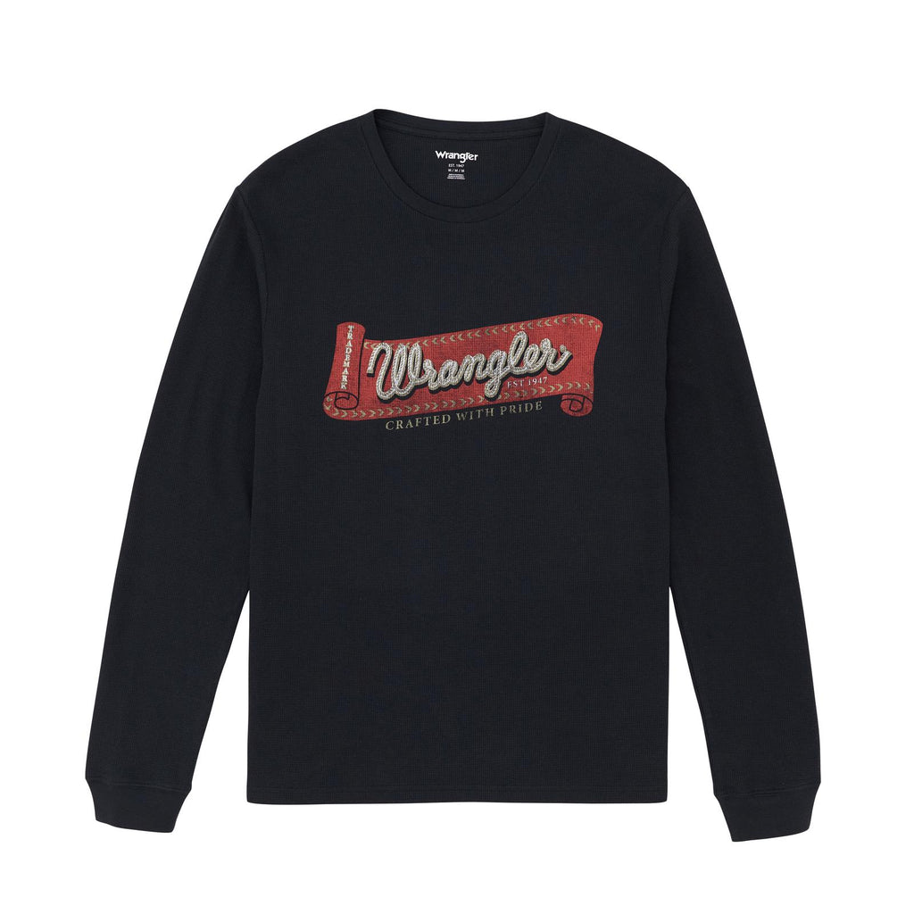 WRANGLER MENS LONG SLEEVE THERMAL - JET BLACK – Bridle Path Tack Shop