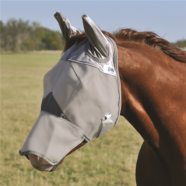 CASHEL CRUSADER FLY MASK LONG WITH EARS - HORSE GREY – Bridle Path Tack ...